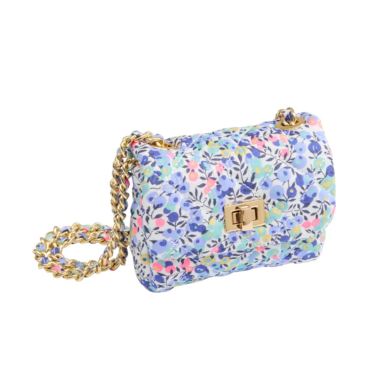 Milledeux® Small chain bag – Liberty fabric Wiltshire V / neon – Milledeux